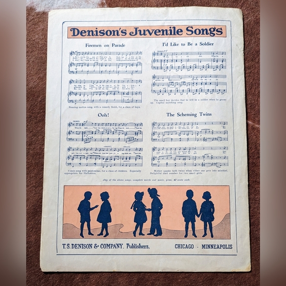 Denison's Juvenile Songs | Other | Dennisons Juvenile Songs Sunbonnet ...